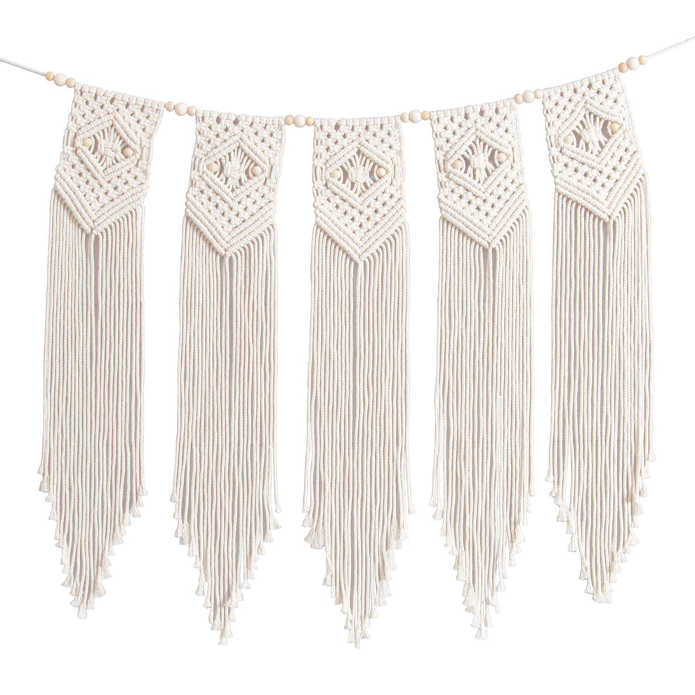 Solid Oak: Macramé Wall Hanging Kit - Beaded Banner