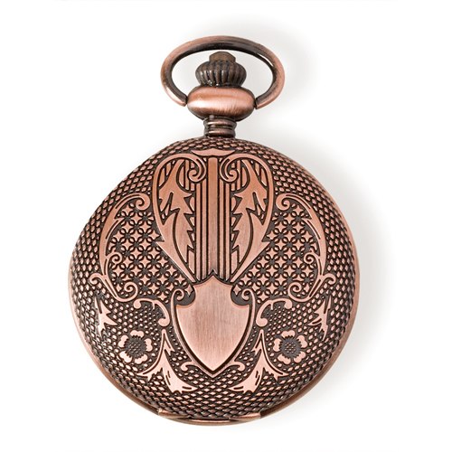 Solid Oak: Steampunk Large Watch Case - Imitation Copper Antiqued